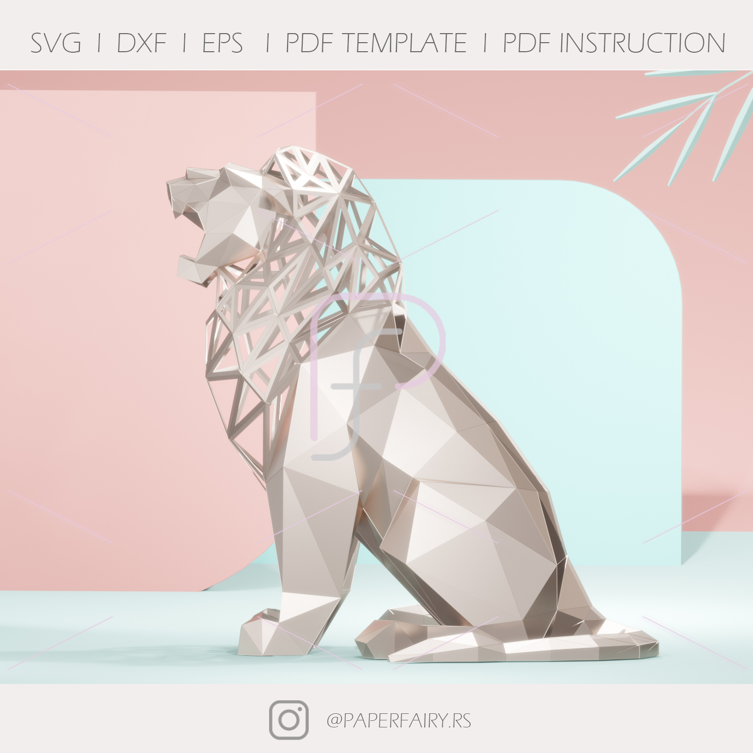 Parametric Lion Papercraft Template
