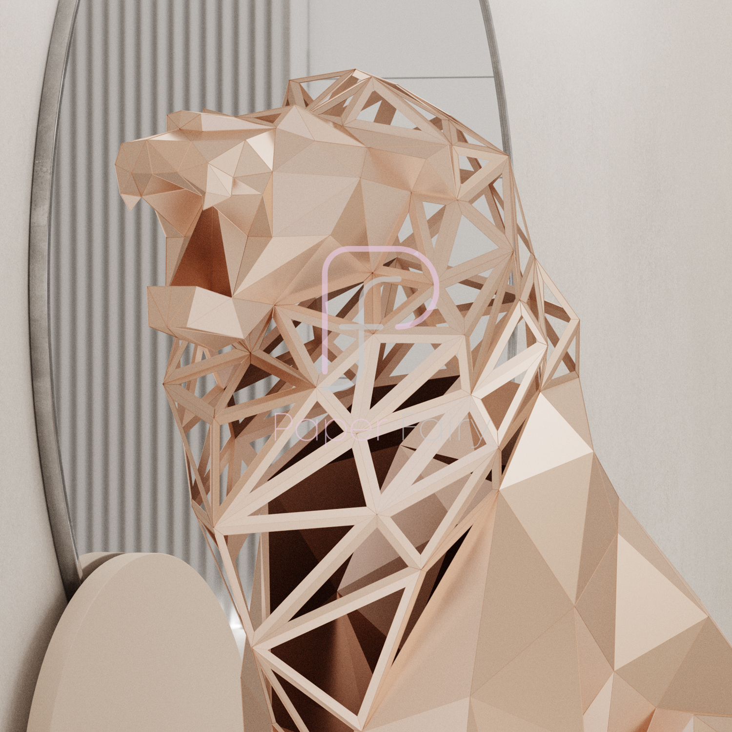 Parametric Lion Papercraft Template