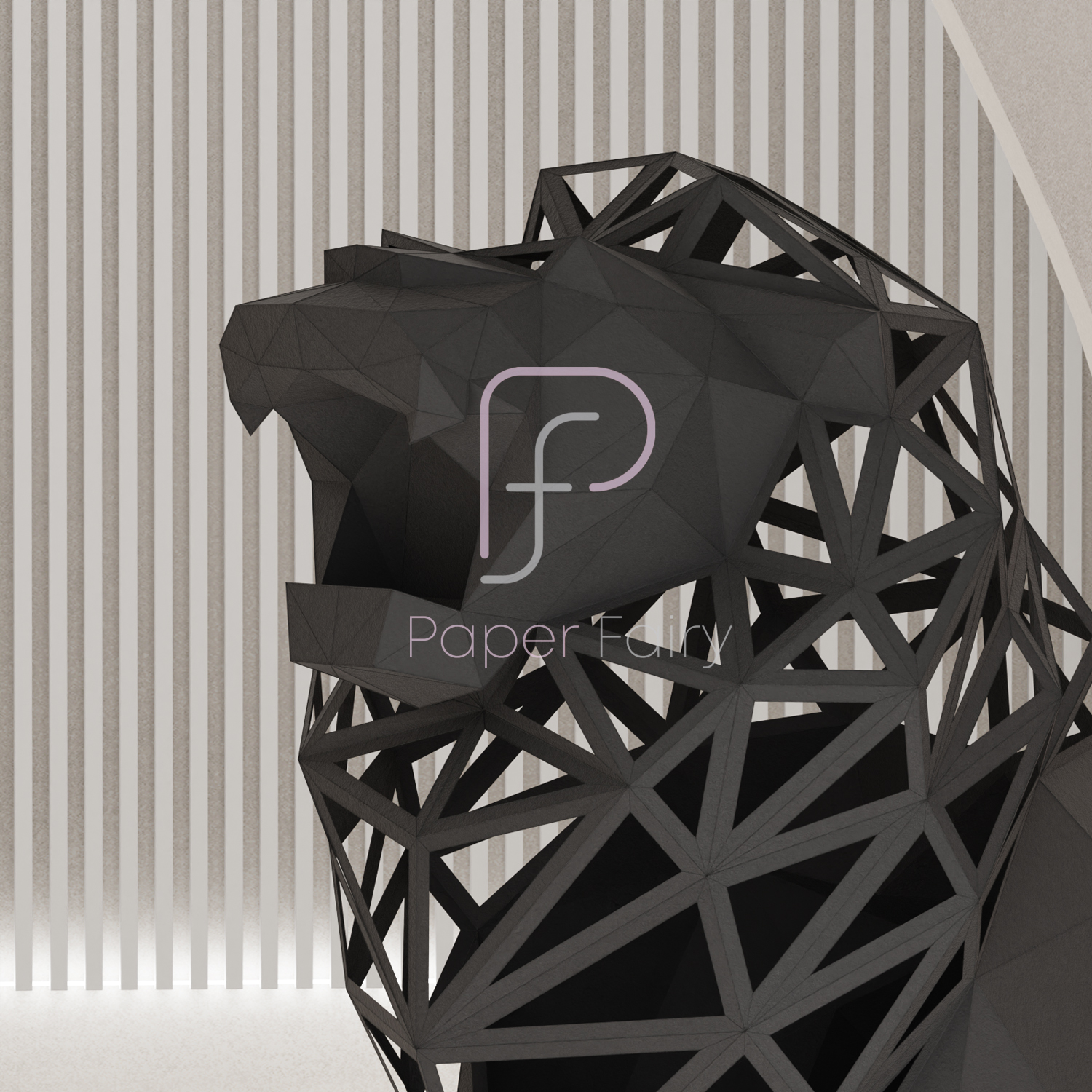 Parametric Lion Papercraft Template