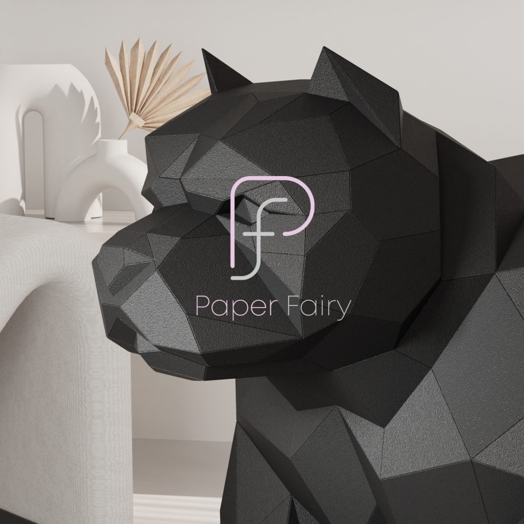 American Bully papercraft template