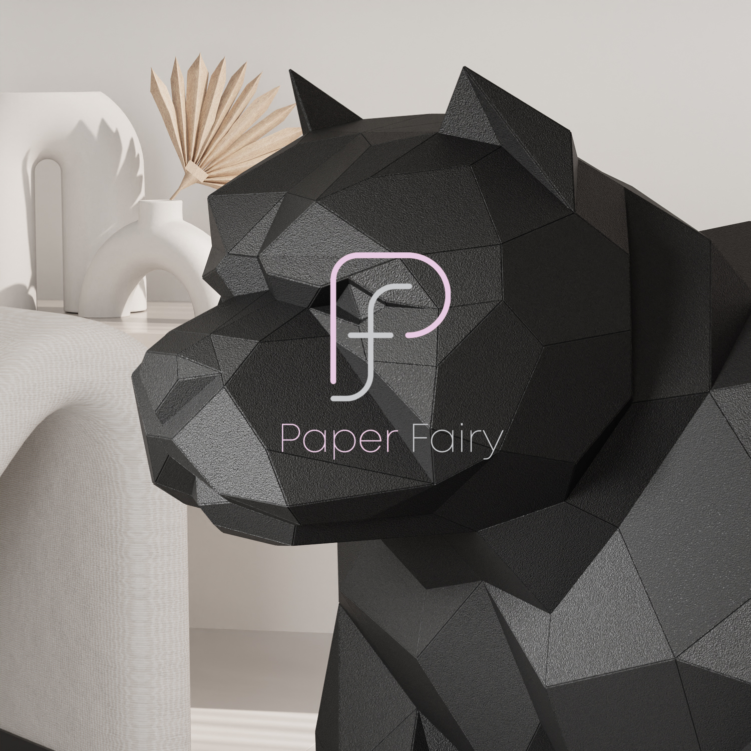 American Bully papercraft template