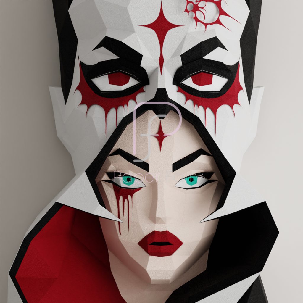 Vampire couple Papercraft Template