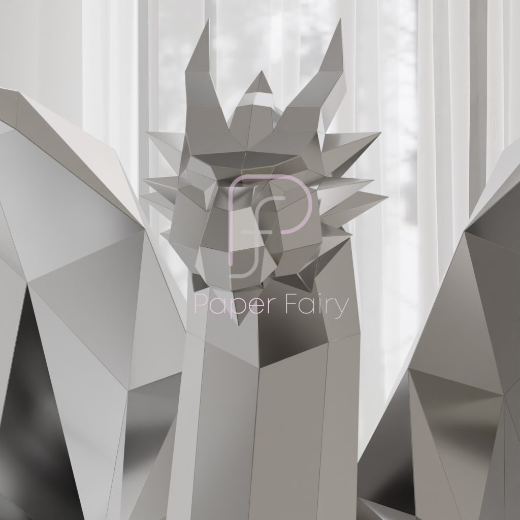 Metal Sitting Dragon Welding Template - Low Poly 3D Design for CNC and ...