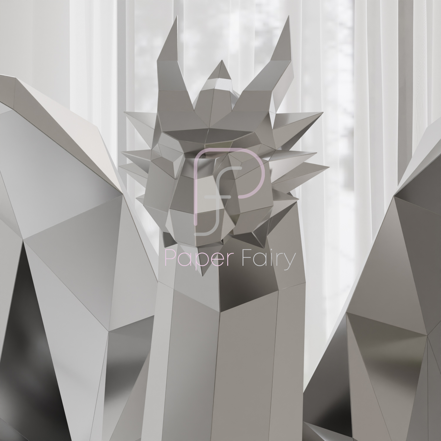 Metal Sitting Dragon Welding Template - Low Poly 3D Design for CNC and ...